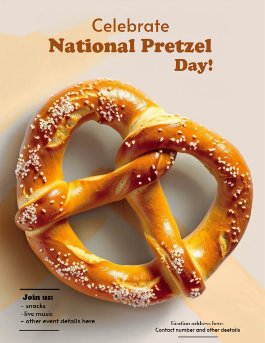 Copy of National Pretzel Day | PosterMyWall