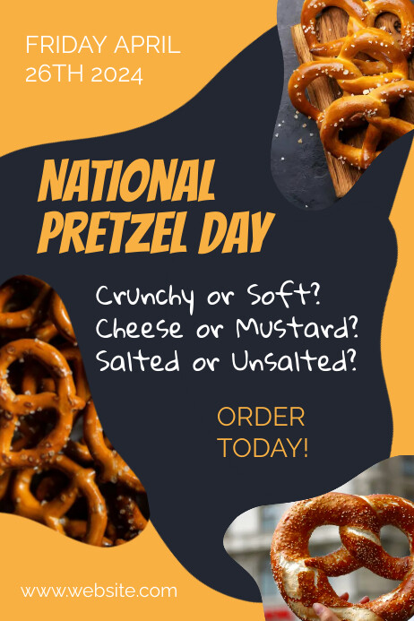 National Pretzel Day Template | PosterMyWall