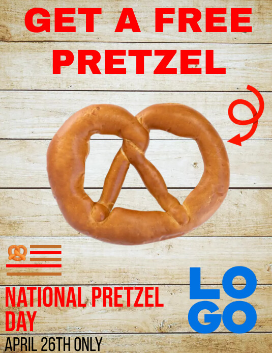 National Pretzel Day Template | PosterMyWall