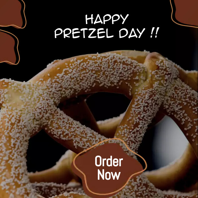 National Pretzel Day Flyer Template | PosterMyWall