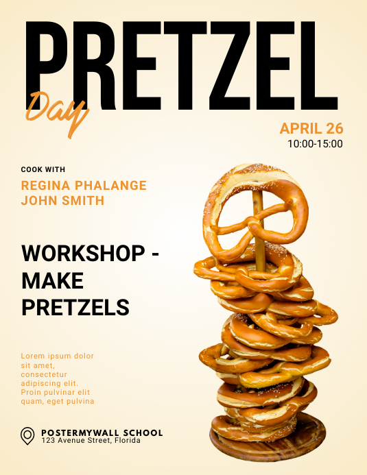 National Pretzel Day Flyer Template | PosterMyWall