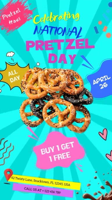 National Pretzel Day Story Template | PosterMyWall