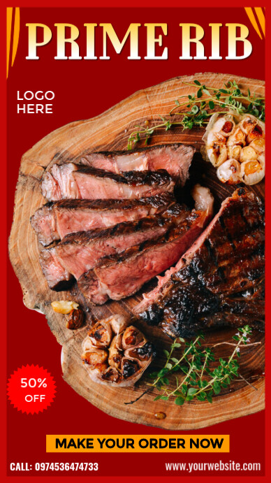 Copy of National Prime Rib Day Design | PosterMyWall