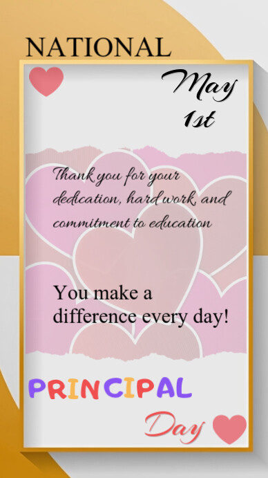Copy of National principal day | PosterMyWall