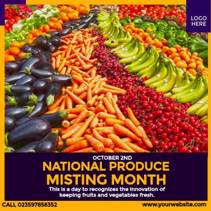 National Produce Misting Day Template | PosterMyWall