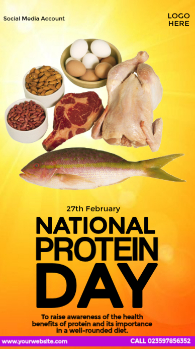 Copy of National Protein Day Design | PosterMyWall