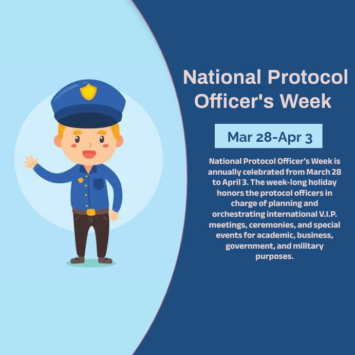 Copy of national protocol officer’s week | PosterMyWall