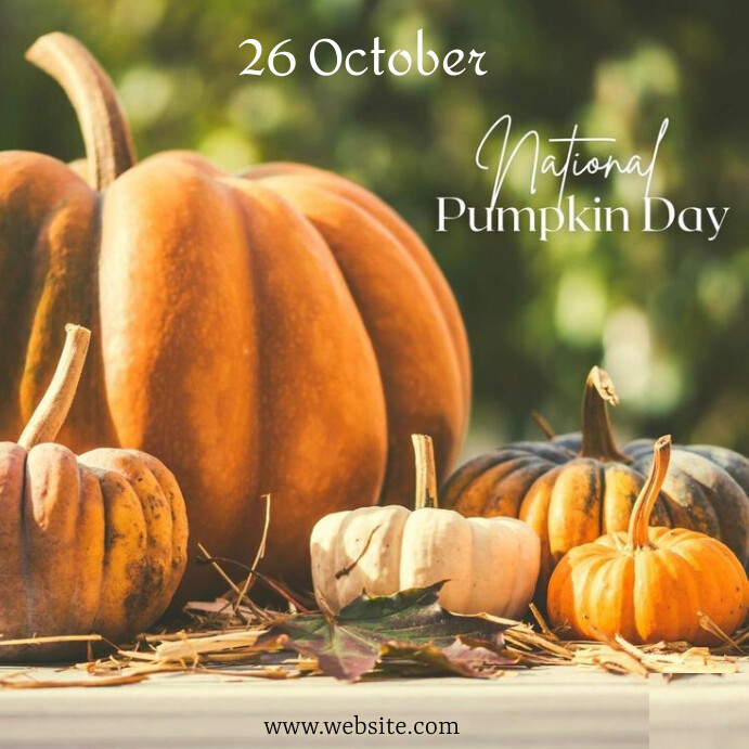 National pumpkin day Instagram post 2023 Template | PosterMyWall