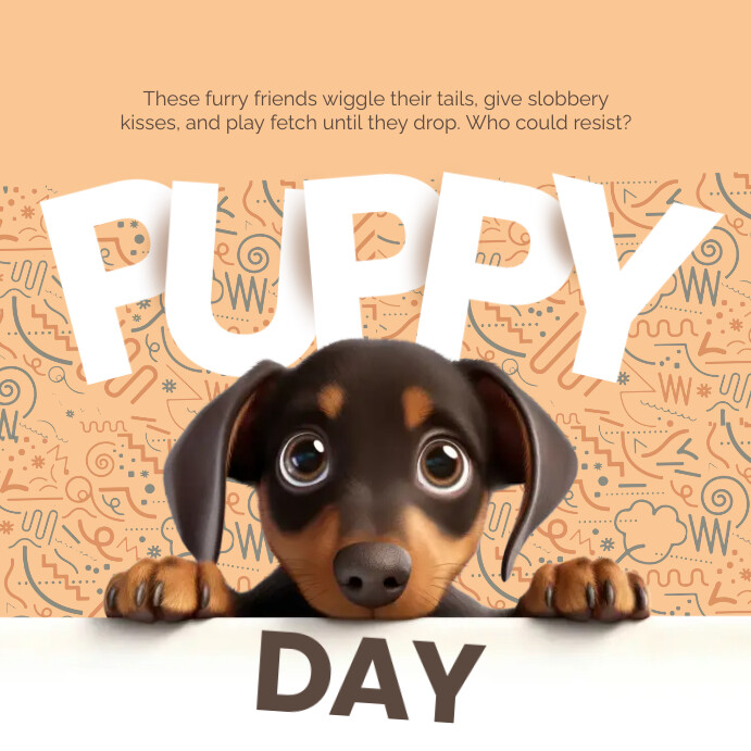 Copy of National Puppy Day Instagram Post | PosterMyWall