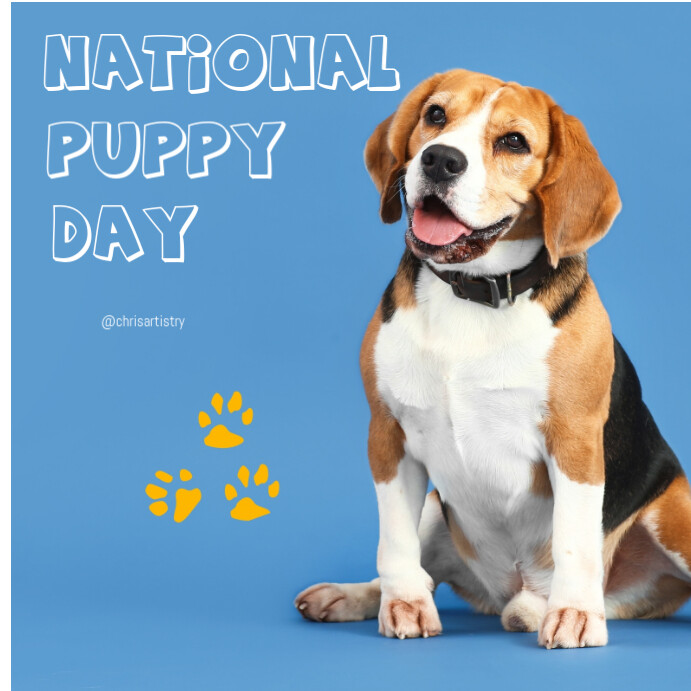 Copy of National Puppy Day Instagram Post | PosterMyWall