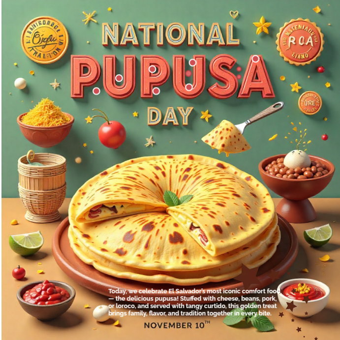 Modèle National Pupusa Day | PosterMyWall
