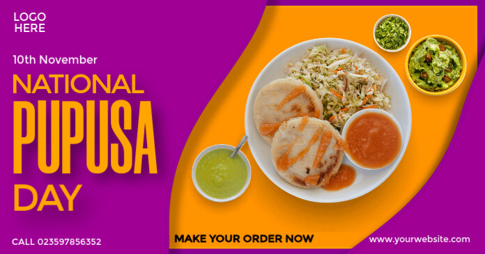 Copy of National Pupusa Day Facebook Cover | PosterMyWall