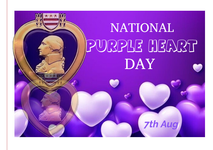 Copy of national purple heart day | PosterMyWall