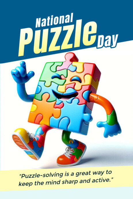 National puzzle day Template | PosterMyWall