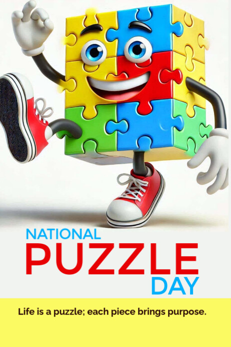 National puzzle day Template | PosterMyWall
