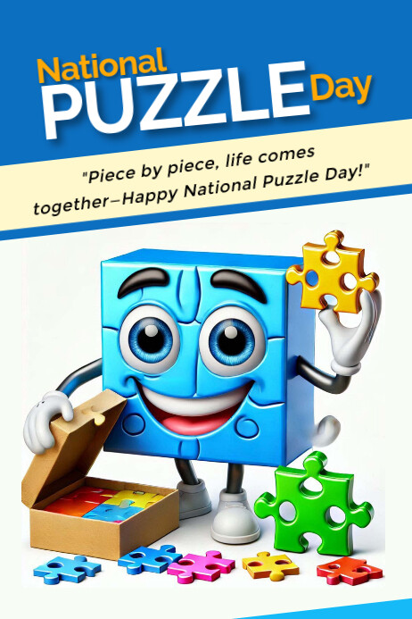 national puzzle day Template | PosterMyWall