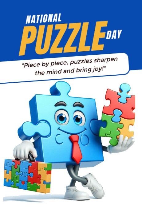 Copy of National puzzle day | PosterMyWall