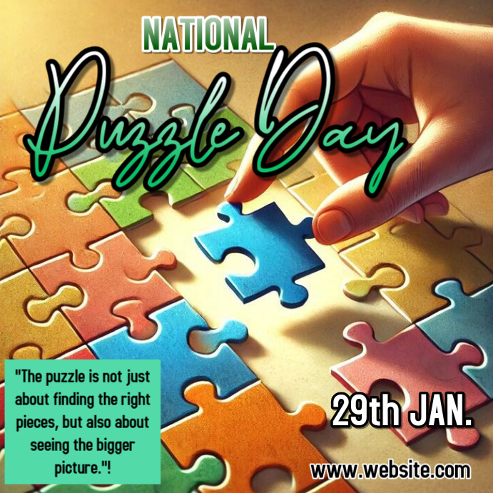 Puzzle Day Template | PosterMyWall