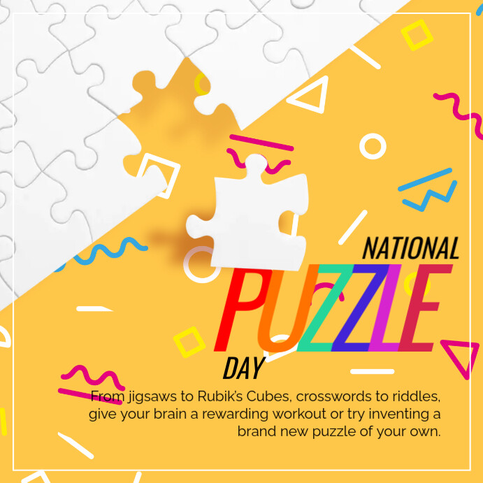 National Puzzle Day Instagram Post Template | PosterMyWall