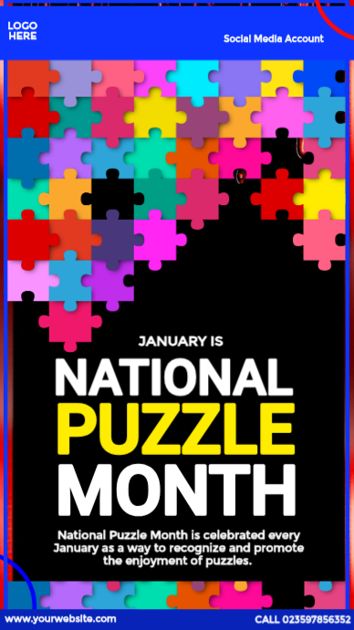 National Puzzle Month Ad Template | PosterMyWall