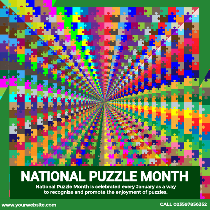 National Puzzle Month Ads Template | PosterMyWall