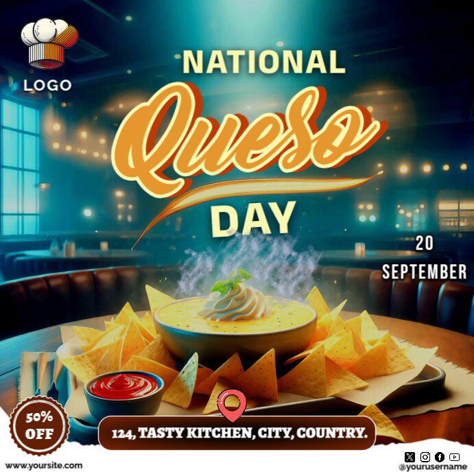 National Queso Day Template | PosterMyWall