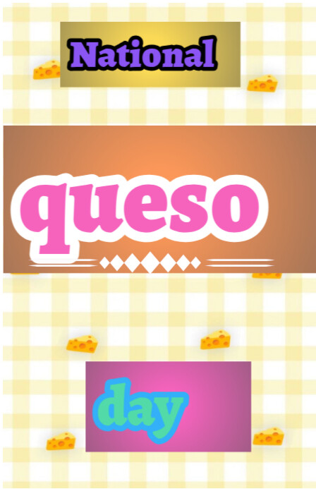 Plantilla de National queso day | PosterMyWall
