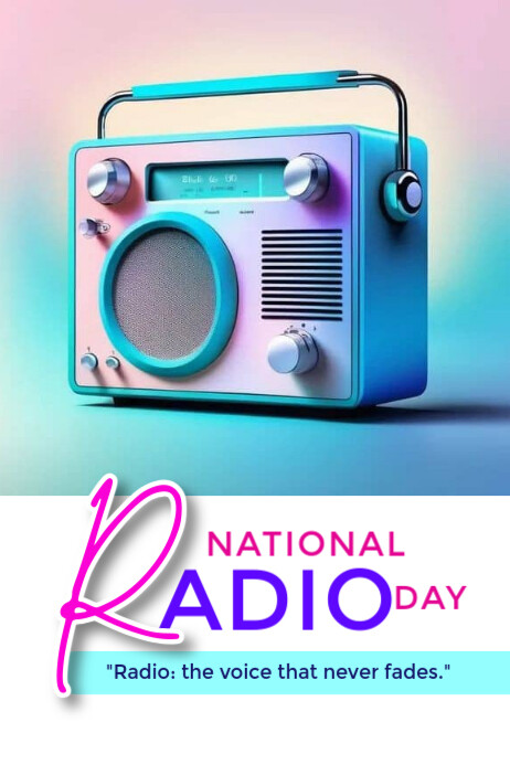 National radio day Template | PosterMyWall