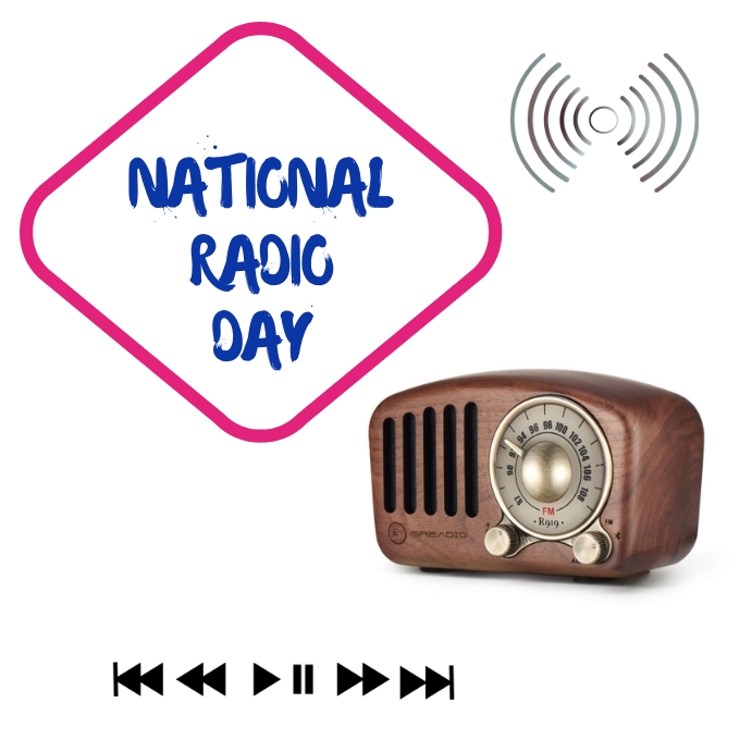 NATIONAL RADIO DAY Template | PosterMyWall