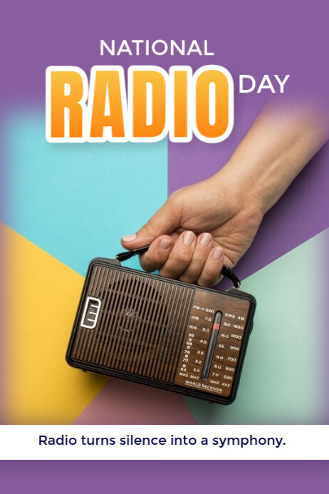 NATIONAL RADIO DAY Template | PosterMyWall