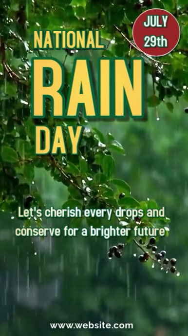 National rain day Template | PosterMyWall