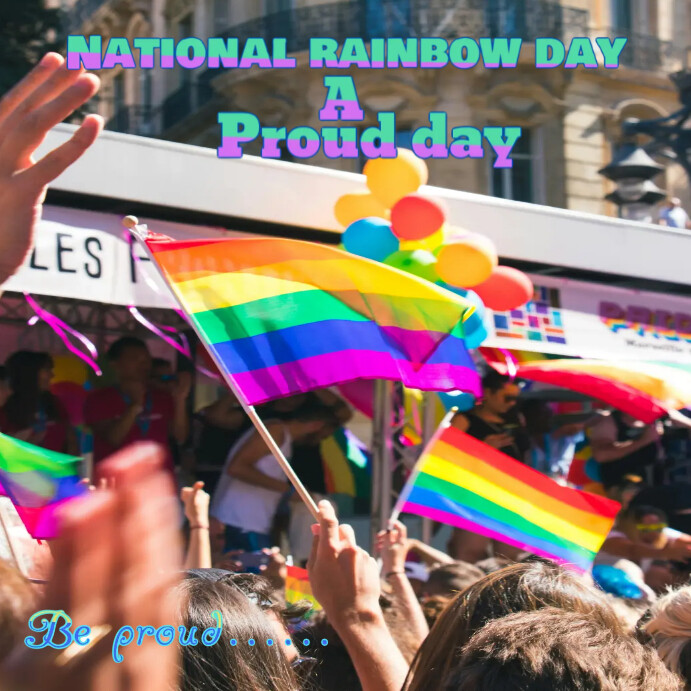 National rainbow day Template | PosterMyWall