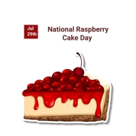national raspberry cake day Template | PosterMyWall