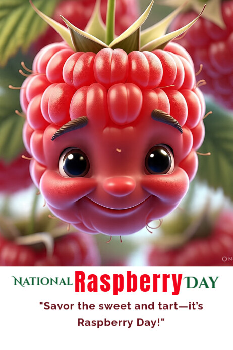 National raspberry day Template | PosterMyWall
