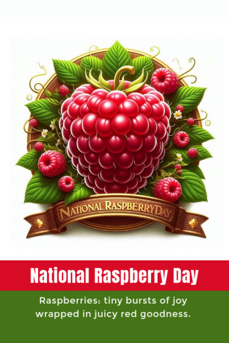 Plantilla de National raspberry day | PosterMyWall