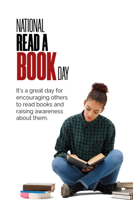 National Read A Book Day Poster Template | PosterMyWall