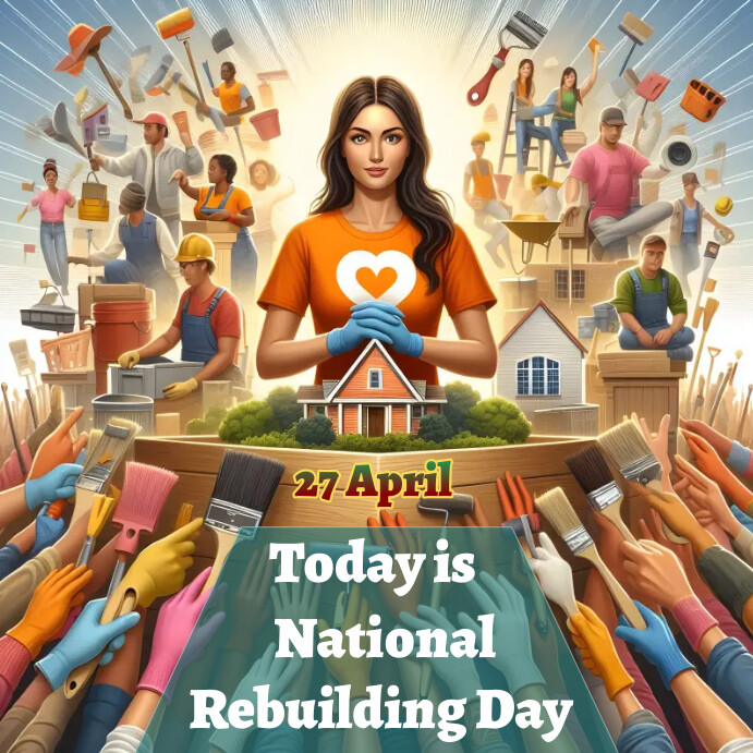 National Rebuilding Day Instagram Post Templa Template | PosterMyWall