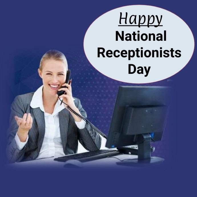 Copy of national receptionalist day | PosterMyWall