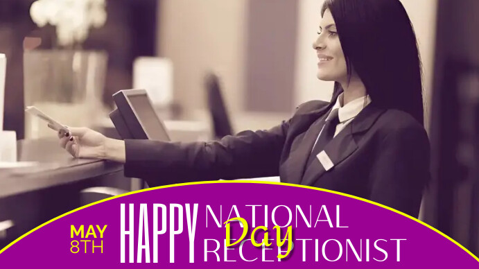 National receptionist day Template | PosterMyWall