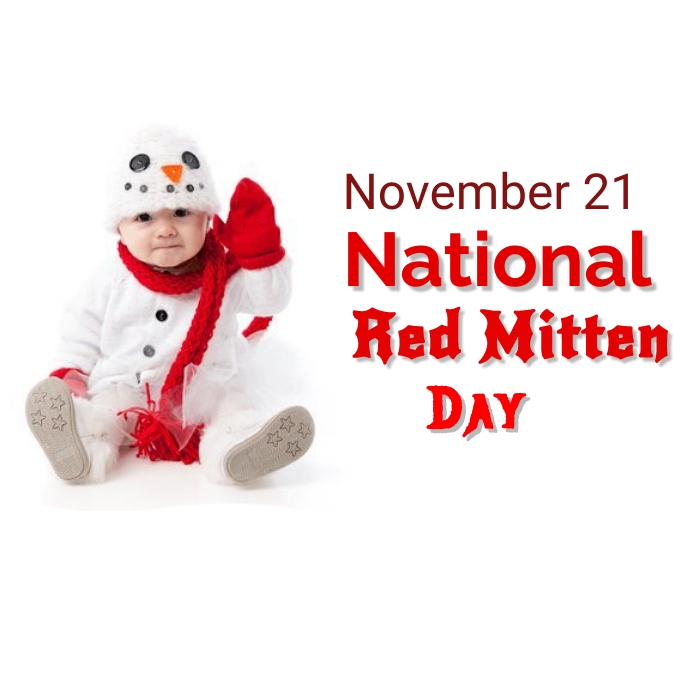 NATIONAL RED MITTEN DAY Template | PosterMyWall