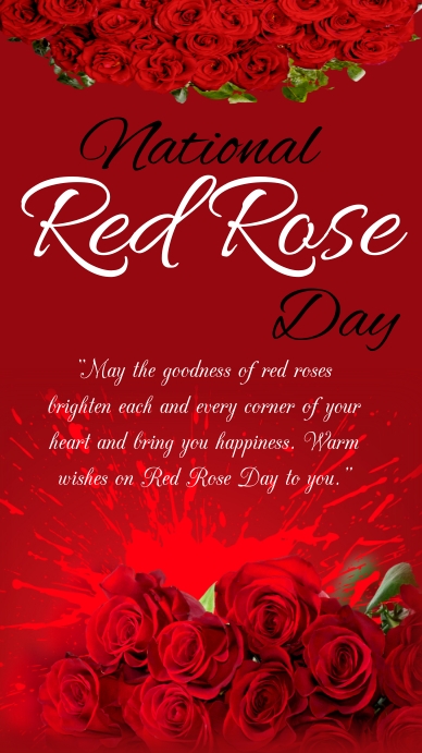 national red rose day,rose day post Template | PosterMyWall