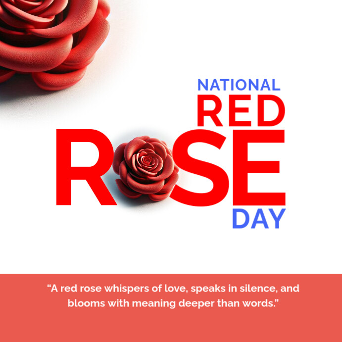 National red rose day Template | PosterMyWall