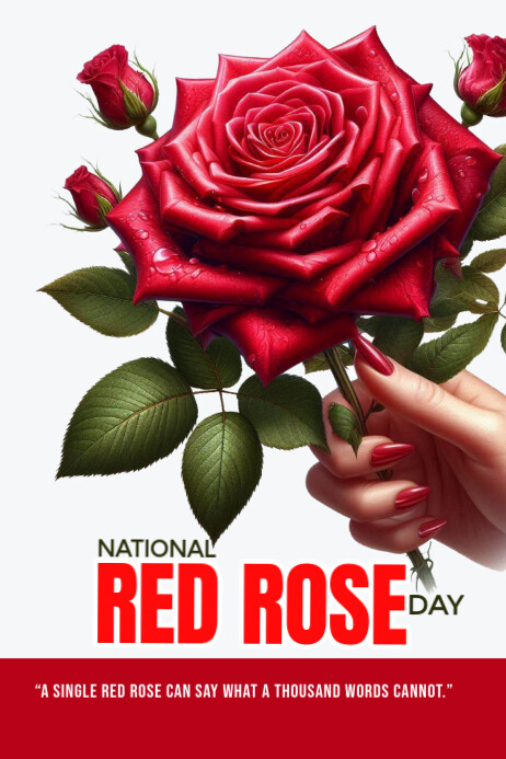 Copy of National red rose day | PosterMyWall