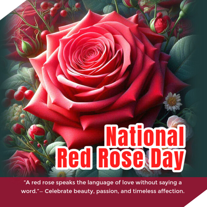 Copy of National red rose day | PosterMyWall