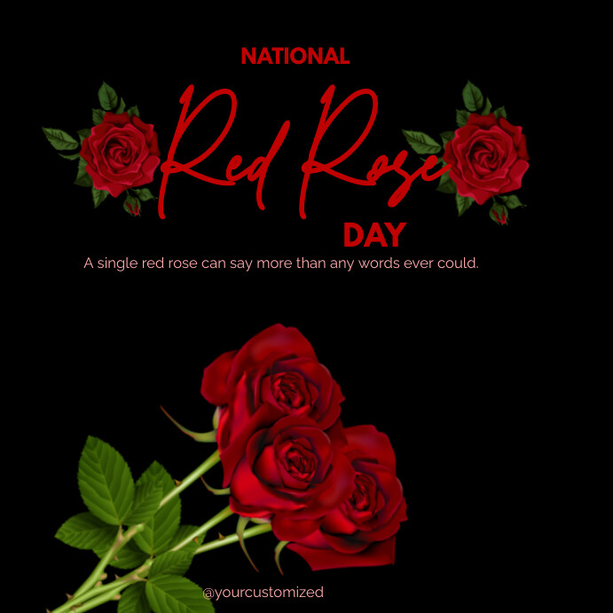 National Red Rose Day Template | PosterMyWall