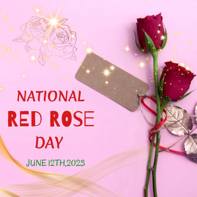 National Red Rose Day Instagram post Template | PosterMyWall