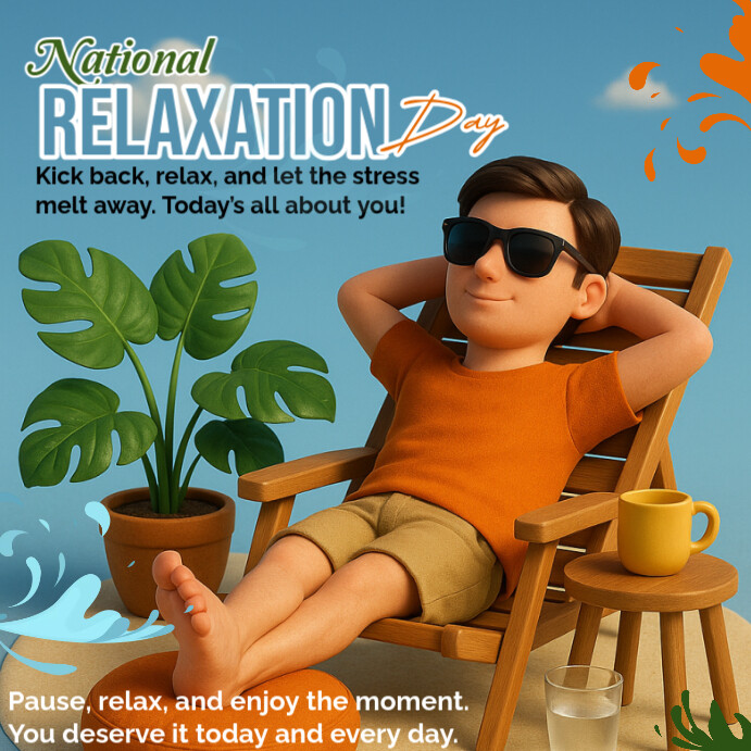 National Relaxation Day Template | PosterMyWall