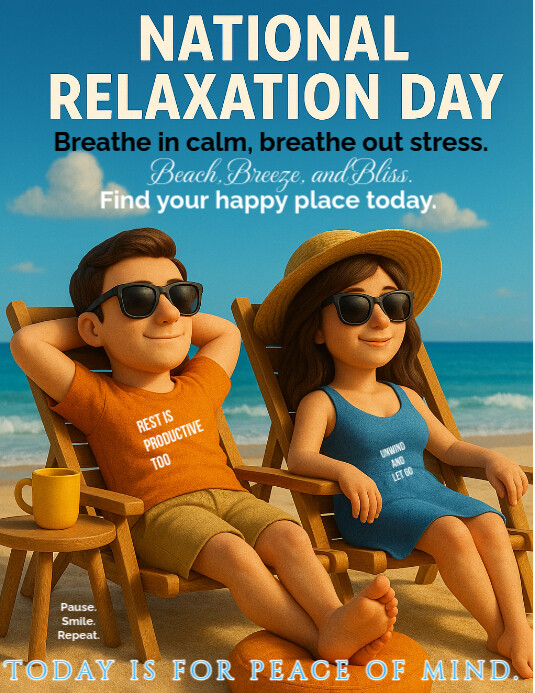 National Relaxation Day Template | PosterMyWall