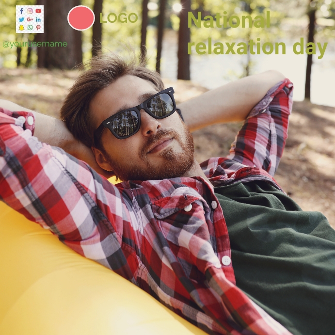 15th Of August National Relaxation Day Template Postermywall