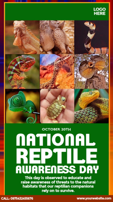 National Reptile Awareness Day Template | PosterMyWall